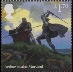 Stamp: Arthur Battles Mordred (United Kingdom of Great Britain ...