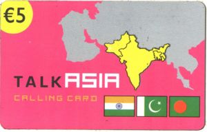 Phonecard: TALK ASIA, flags, map of Asia, CALLING CARD (Altec Telecoms ...