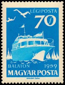 Stamp: Ferry "Tihany" (Hungary(Lake Balaton (1959)) Mi:HU 1615A,Sn:HU ...