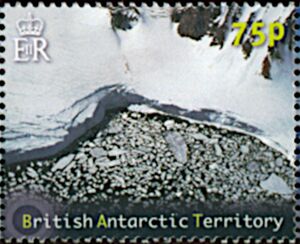 Stamp: Broken pack ice at foot of ice sheet (British Antarctic ...