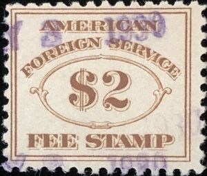 Stamp: Foreign Service Fee Stamp (United States of America: Revenue ...