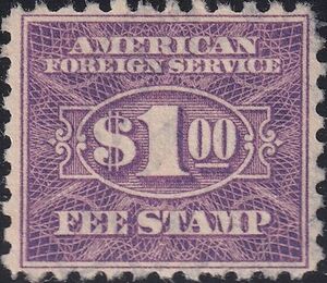 Stamp: Foreign Service Fee Stamp (United States of America: Revenue ...
