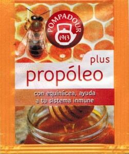 Tea Bag: propóleo plus, 1913 logo, mat (Pompadour, Spain) Col:TB-ES-3816