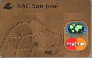 Bank Card: BAC San Jose (BAC San Jose, United States of AmericaCol:US ...