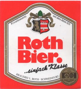 Drink Label: Roth bier (Brauerei L. Roth GmbH, Schweinfurt, Germany ...