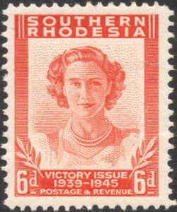 Stamp: Princess Margaret (Southern Rhodesia(Victory in World War II) Mi ...