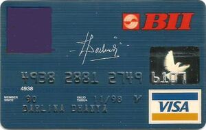 Bank Card: Bank BII (Bank BII, IndonesiaCol:ID-VI-0003.02