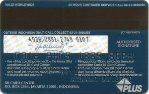 Bank Card: Bank BII (Bank BII, IndonesiaCol:ID-VI-0003.02