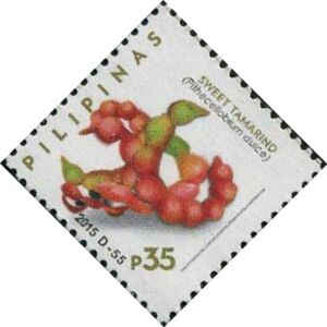 Stamp: Sweet Tamarind (Pithecellobium dulce) Kamatsile (Philippines ...