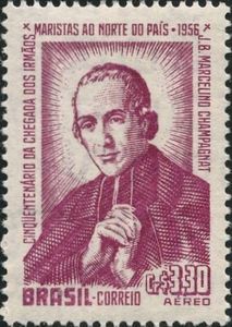 Stamp: Father J. B. Marcelino Champagnat (Brazil(50th Anniv Arrival ...
