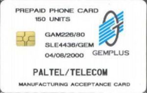 Phonecard: 150U 04/08/2000 Gemplus Manufacturing Acceptance Card (Test ...
