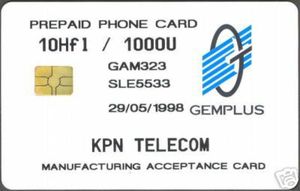 Telefonkarte: Gemplus Manufacturing Acceptance Card (Test, Proof ...