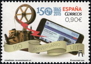 Stamp: 150th Anniv. of International Telecommunication Union (Spain ...