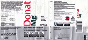 Drink Label: Donat Mg still natural mineral water (Droga Kolinska d.d ...