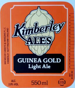 Flaschenetikett: Kimberley Ales Guinea Gold Light Ale (Brewery Hardys ...