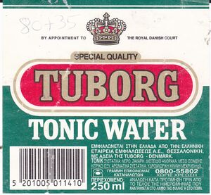 Drink Label: TUBORG Tonic Water (Hellenic Bottling Company S.A ...