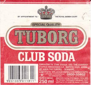 Drink Label: TUBORG Club Soda (Hellenic Bottling Company S.A ...