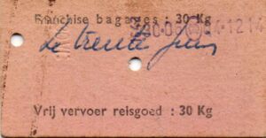 Transport Ticket: Tamines - Quévy (SNCB - NMBS, Belgium(Early Edmondson ...