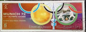 Stamp: Fencing (Umm al-Qiwain(Winners of the Summer Olympic Games, Munich (I)) Mi:UM 712IA,Col ...