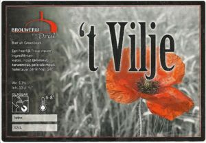 Drink Label: 't Vilje (Brouwerij d'n Drul, NetherlandsCol:NL-BEER-024317