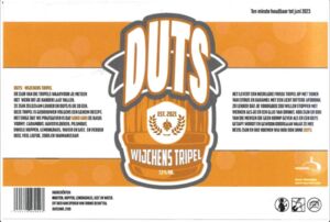 Drink Label: Duts Wijchens Tripel (Brouwerij d'n Drul, NetherlandsCol ...