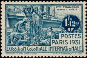 Stamp: Colonial Exhibition in Paris (India, French(Colonial Exposition ...