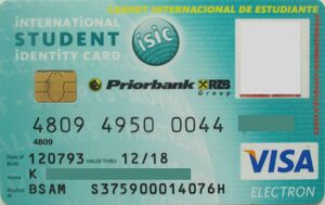 Bank Card: Isic (Priorbank, BelarusCol:BY-VE-0041.03