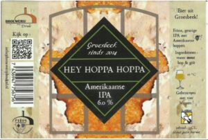Drink Label: Hey Hoppa Hoppa Amerikaanse IPA (Brouwerij d'n Drul, NetherlandsCol:NL-BEER-024357