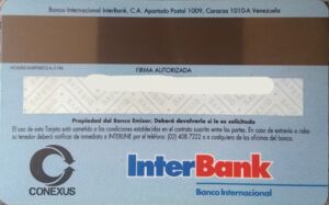 Bank Card: Intercash (Interbank, VenezuelaCol:VE-CR-0003