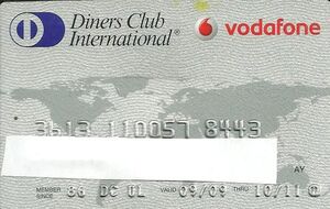 Bankkarte: Diners Club INTERNATIONAL Vodafon (09/09) (Diners Club ...
