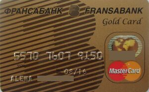 Bank Card: Fransabank MC Gold (Fransabank, BelarusCol:BY-MC-0139.01