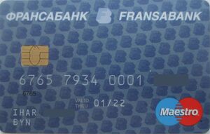 Bank Card: Fransabank (Fransabank, BelarusCol:BY-MS-0046.02