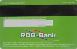 Bank Card: RDB-Bank (RRB-Bank, BelarusCol:BY-VE-0050.02