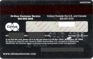 Bank Card: Rutgers MC (MBNA America Bank, United States of AmericaCol ...