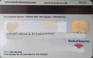 Bank Card: Check Card (Bank of America, United States of America) Col ...