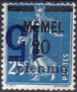 Stamp: The Seederess, overprint Memel (Memel Territory(Memel) Mi:KL 47K ...