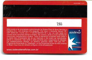 Bank Card: Sodexo (Sodexo, BrazilCol:BR-GM-0094