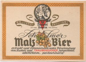 Drink Label: Schwelmer Malz bier (Brauerei Schwelm, Germany, Federal ...
