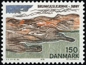 Stamp: Lignite Fields, Soby (Denmark) (Danish Tourist Association ...