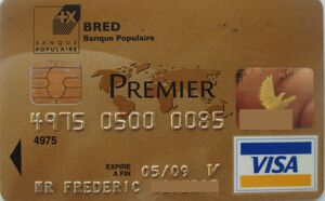 Bank Card: BRED Visa Gold Premier (Banque Populaire, FranceCol:FR-VI ...