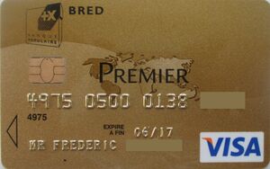 Bank Card: BRED Visa Gold Premier (Banque Populaire, FranceCol:FR-VI ...