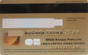 Carte bancaire: BRED Visa Gold Premier (Banque Populaire, FranceCol:FR ...