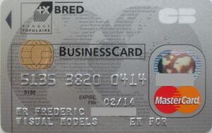 Bank Card: BRED MC Business Card (Banque Populaire, FranceCol:FR-MC-0061.01