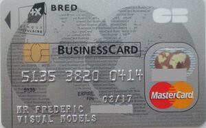 Tarjeta de Banco: BRED MC Business Card (Banque Populaire, FranciaCol ...