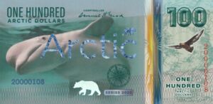 Banknote: 100 Polar Dollars (Fantasy Issues(Arctic Territories) Col:ARC-36