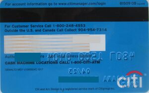 Bank Card: Citi Commercial (Citibank, United States of AmericaCol:US-VI ...