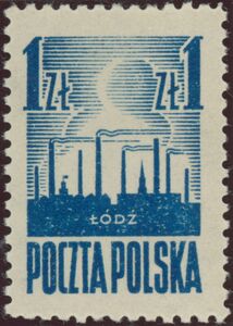Stamp: Lodz factory chimneys (PolandMi:PL 391,Sn:PL 365,Yt:PL 440,Sg:PL ...