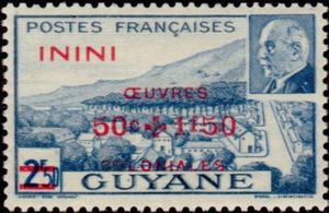 Stamp: Cayenne (Inini(Guyane colonial work overprint Inini) Mi:FR-INI ...