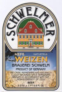 Drink Label: Schwelmer Hefe weizen (Brauerei Schwelm, Germany, Federal ...