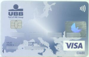 Bank Card: UBB Visa Credit Blue Map Chip - 0519 (United Bulgarian Bank ...